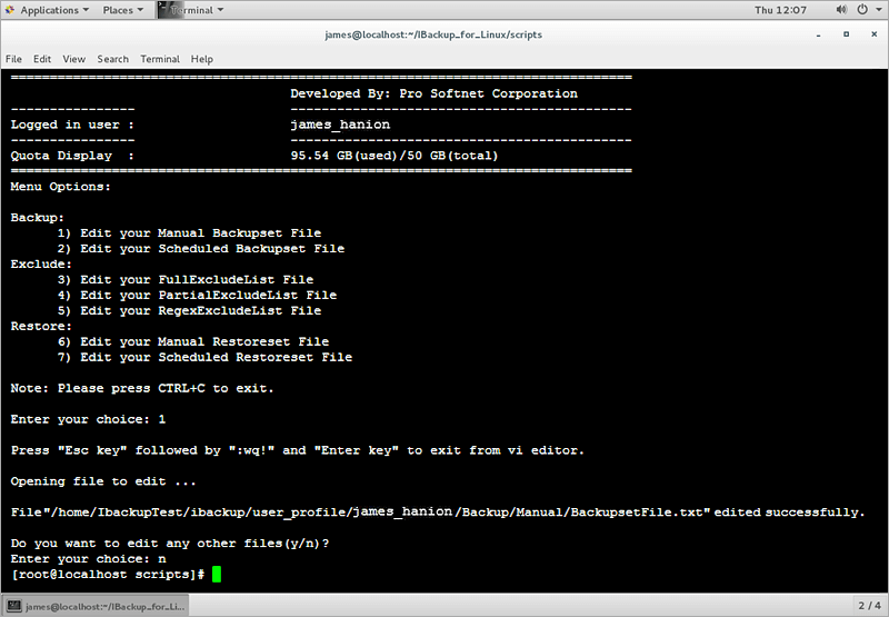 Backup your Linux box using the Scripts